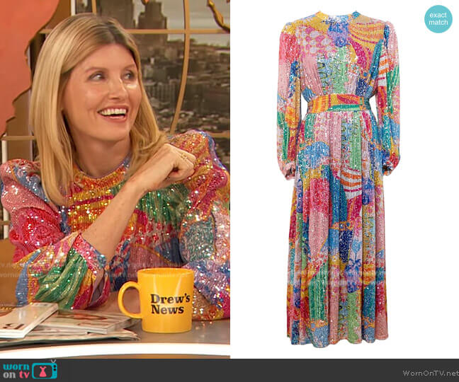 WornOnTV: Sharon’s multicolored sequin dress on The Drew Barrymore Show ...