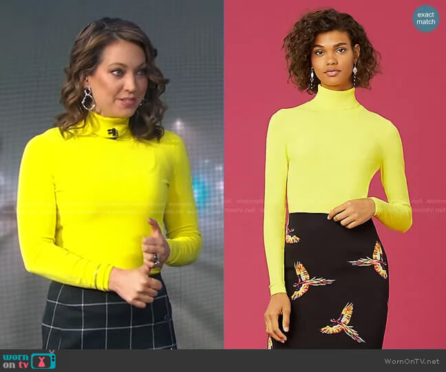 WornOnTV: Ginger’s yellow turtleneck sweater on Good Morning America ...