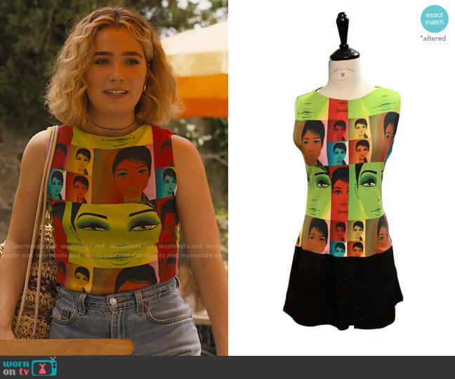 WornOnTV: Portia’s face graphic top on The White Lotus | Haley Lu ...