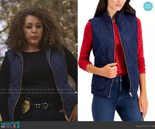 WornOnTV: Detective Prerez’s quilted vest on Dead to Me | Clothes and ...