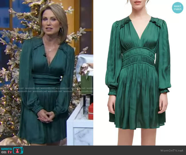 WornOnTV: Amy’s green smocked dress on Good Morning America | Amy ...