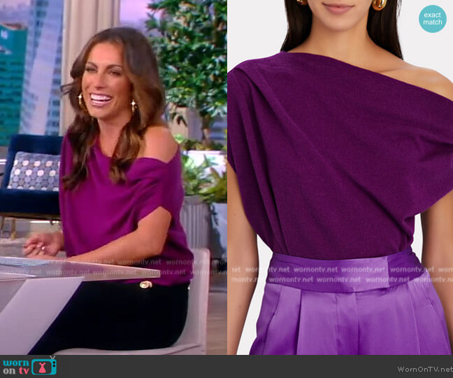 WornOnTV: Alyssa’s purple one shoulder top on The View | Alyssa Farah ...