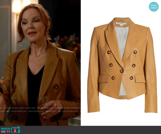 WornOnTV: Skyler’s brown leather blazer on Monarch | Marcia Cross ...