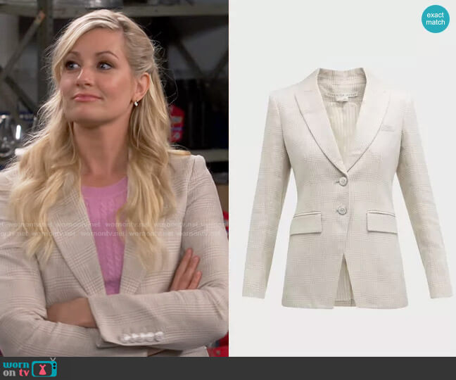 WornOnTV: Gemma’s beige plaid blazer on The Neighborhood | Beth Behrs ...