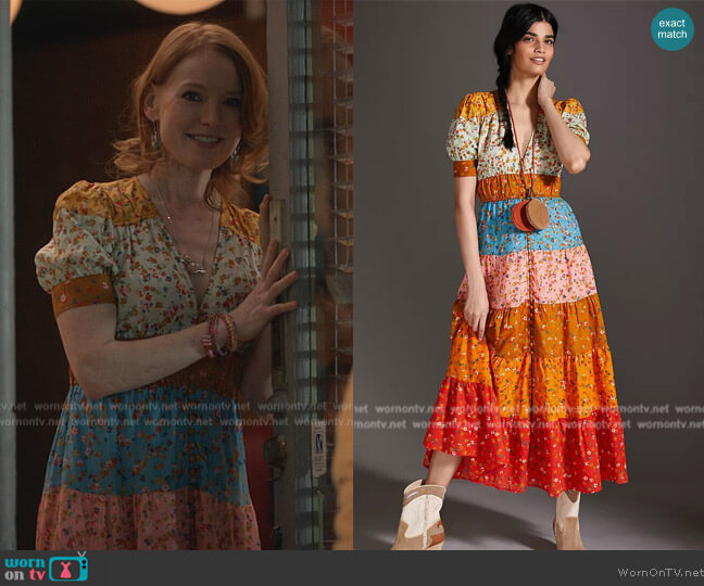 WornOnTV: Patchwork print maxi dress on Stargirl | Clothes and Wardrobe ...