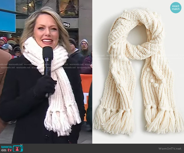 WornOnTV: Dylan’s white knit scarf on Today | Dylan Dreyer | Clothes ...