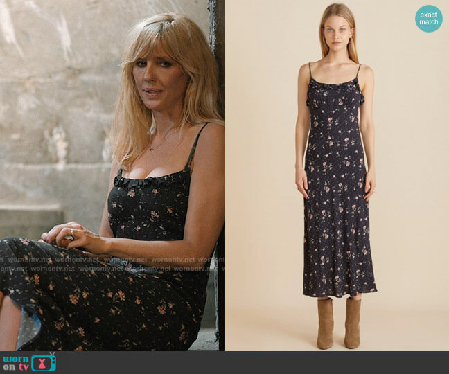 WornOnTV: Beth’s black floral slip dress on Yellowstone | Kelly Reilly ...