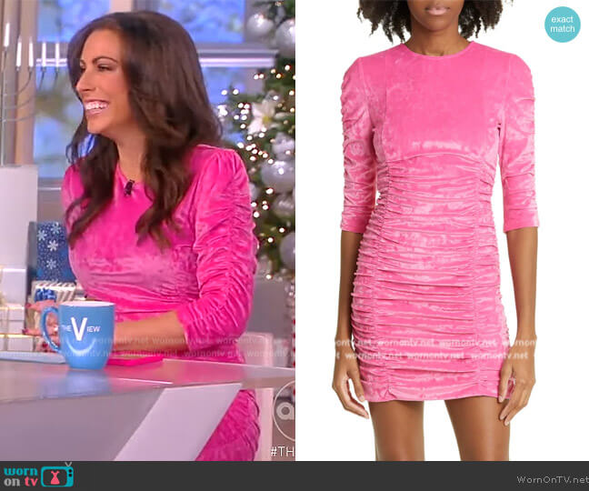 WornOnTV: Alyssa’s pink velvet ruched dress on The View | Alyssa Farah Griffin | Clothes and ...
