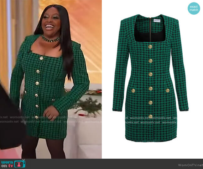 WornOnTV: Sherri’s green tweed button front dress on Sherri | Sherri ...