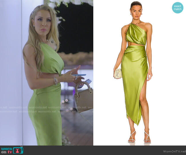 WornOnTV: Lisa’s green one shoulder cutout dress on The Real Housewives ...