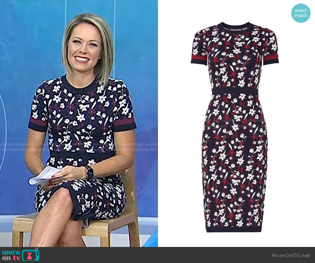 WornOnTV: Dylan’s navy floral dress on Today | Dylan Dreyer | Clothes and Wardrobe from TV