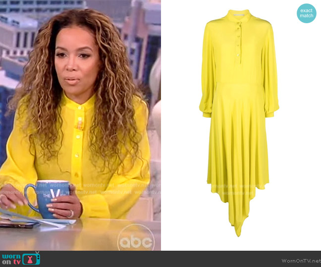 WornOnTV: Sunny’s yellow assymetric dress on The View | Sunny Hostin | Clothes and Wardrobe from TV
