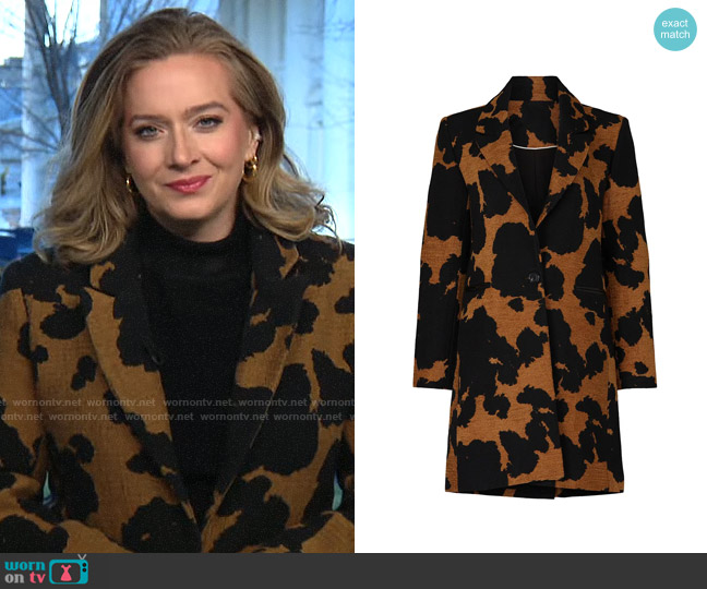 WornOnTV: Christina Ruffini’s brown printed coat on CBS Mornings ...
