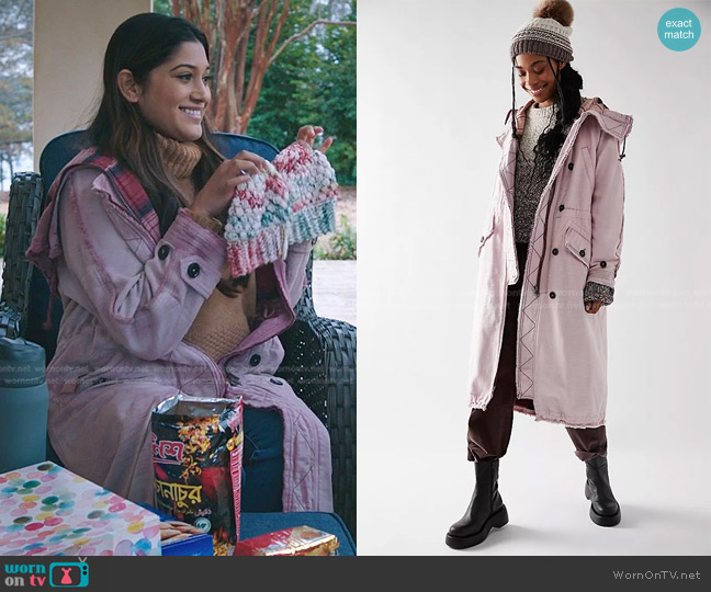 WornOnTV: Padma’s pink hooded coat on The Resident | Aneesha Joshi ...
