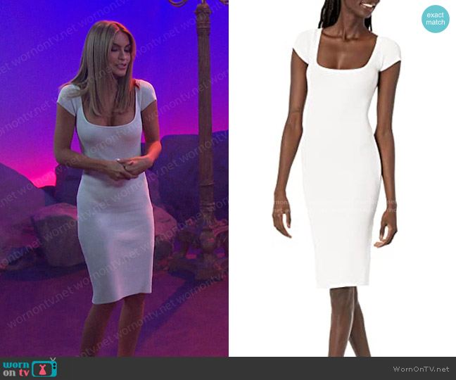 WornOnTV: Jordan’s white ribbed square neck dress on Days of our Lives ...
