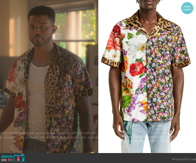 WornOnTV: Aaron’s mixed floral print shirt on Grown-ish | Trevor Jackson | Clothes and Wardrobe ...