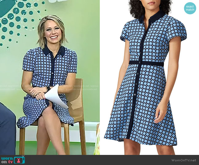 WornOnTV: Dylan’s blue polka dot shirtdress on Today | Dylan Dreyer ...