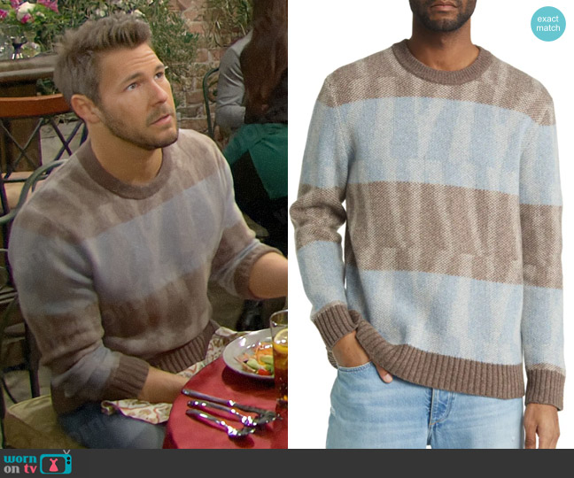 WornOnTV: Liam’s blue and brown striped sweater on The Bold and the ...