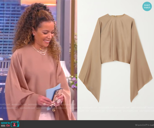 WornOnTV: Sunny’s beige satin top on The View | Sunny Hostin | Clothes and Wardrobe from TV