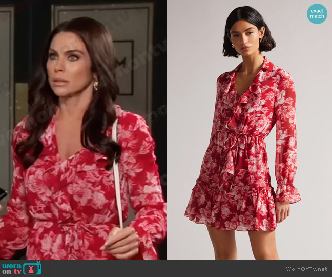 WornOnTV: Chloe’s red floral ruffle dress on Days of our Lives | Nadia ...