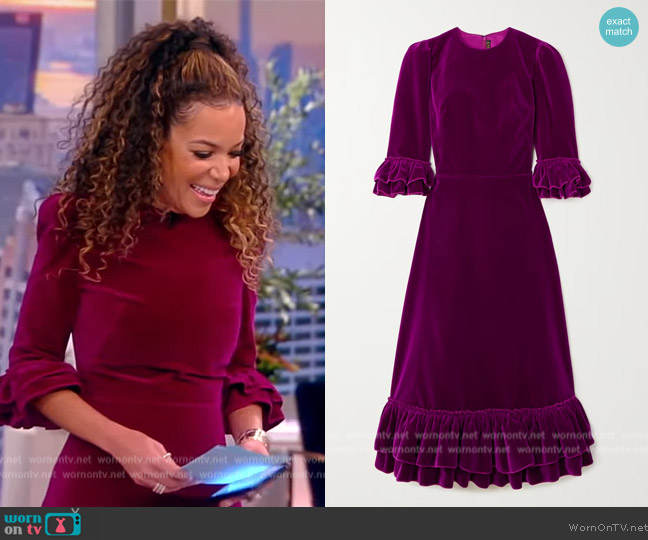 WornOnTV: Sunny’s purple velvet dress on The View | Sunny Hostin | Clothes and Wardrobe from TV