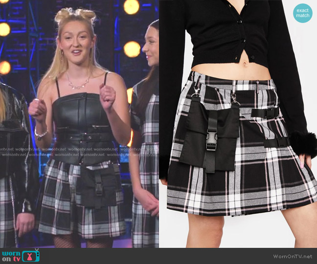 WornOnTV: Madi Heichel’s black plaid mini skirt on The Voice | Clothes ...