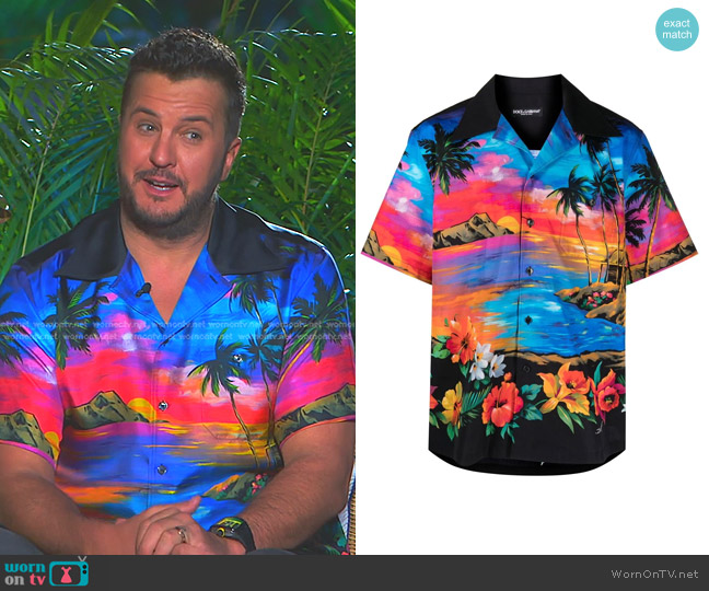 WornOnTV: Luke Bryan’s Hawaiian print shirt on American Idol | Luke ...