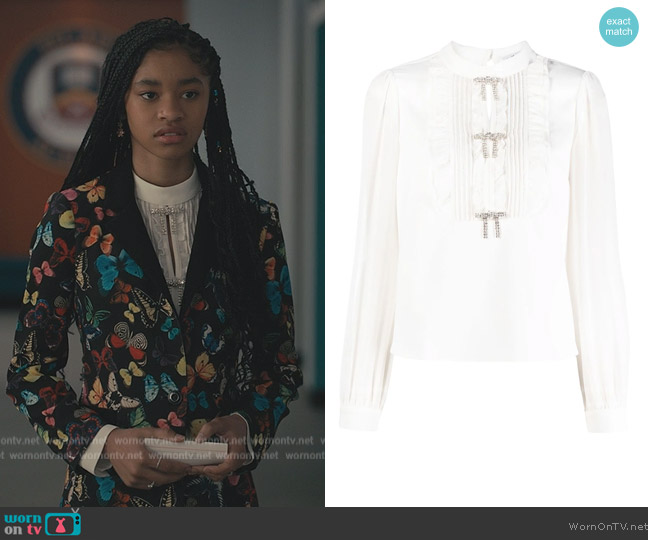 WornOnTV: Ashley’s black butterfly print suit on Bel-Air | Akira Akbar ...