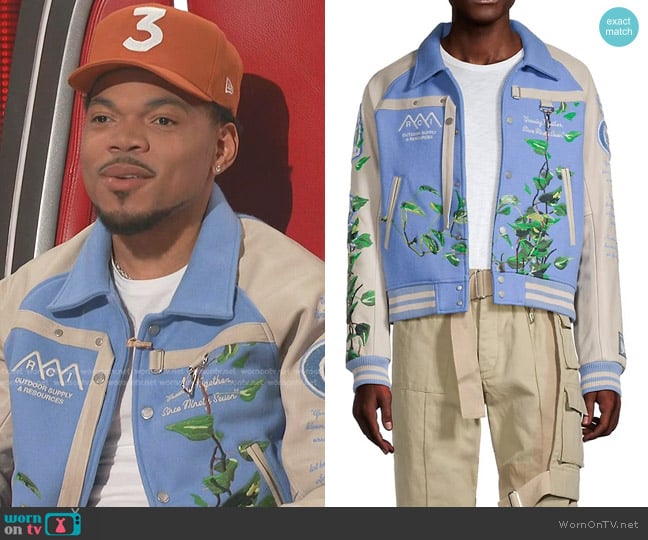 WornOnTV: Chance the Rapper’s embroidered varsity jacket on The Voice ...