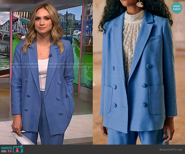 WornOnTV: Ellison Barber’s blue double breasted blazer suit on NBC News ...