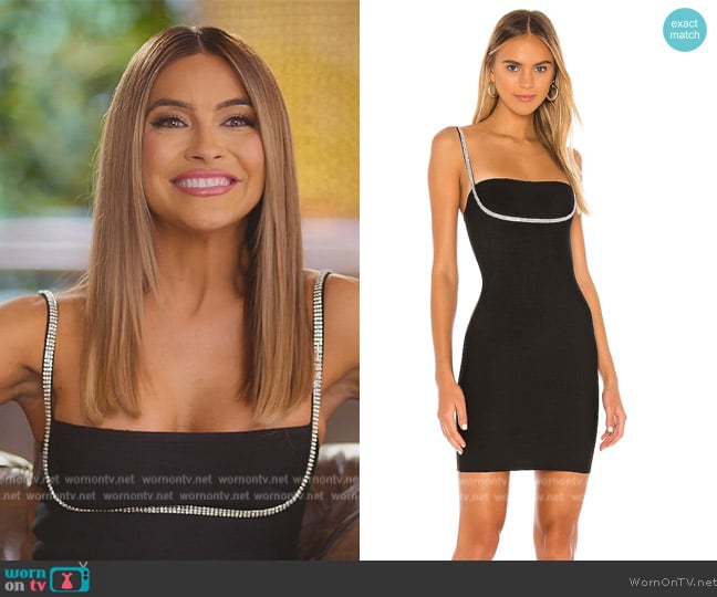 WornOnTV: Chrishelle’s black confessional mini dress on Selling Sunset ...