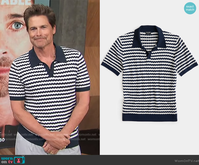 WornOnTV: Rob Lowe’s striped polo on Access Hollywood | Clothes and ...
