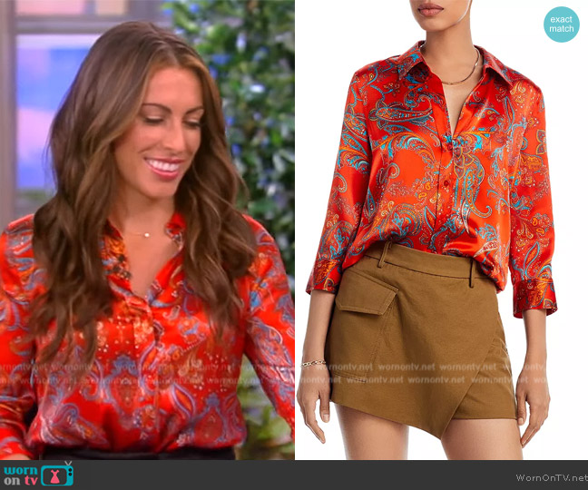 WornOnTV: Alyssa’s red paisley print blouse on The View | Alyssa Farah Griffin | Clothes and ...