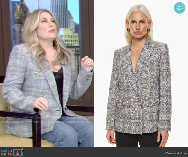 WornOnTV: Mädchen Amick’s gray tweed blazer on Live with Kelly and Mark | Clothes and Wardrobe ...