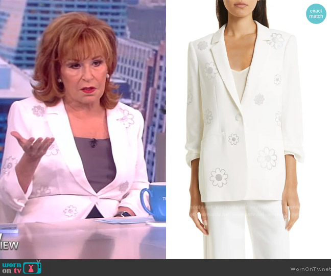 WornOnTV: Joy’s white floral crystal blazer on The View | Joy Behar | Clothes and Wardrobe from TV