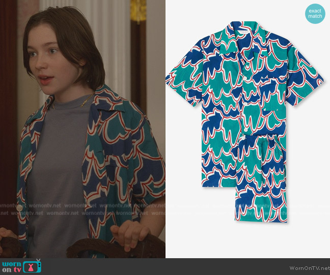 WornOnTV: Rock’s blue printed pajama top on And Just Like That | Alexa ...