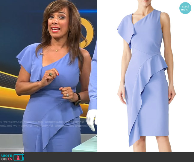 WornOnTV: Michelle Miller’s periwinkle blue ruffled dress on CBS ...