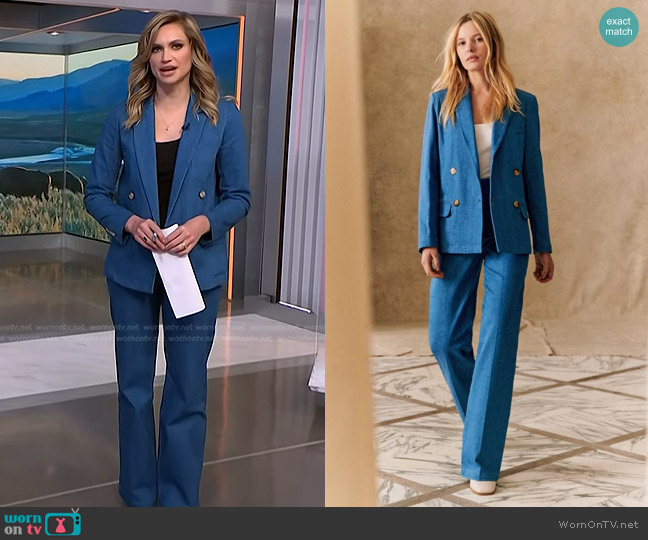 WornOnTV: Ellison Barber’s denim suit on NBC News Daily | Ellison ...
