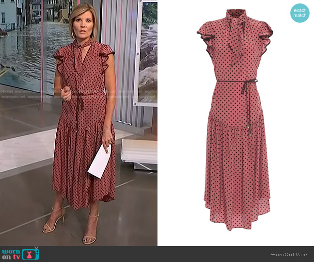 WornOnTV: Kate Snow’s pink polka dot dress on NBC News Daily | Kate ...