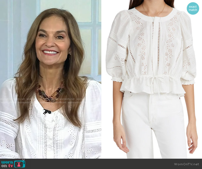 WornOnTV: Joy Bauer’s white eyelet blouse on Today | Joy Bauer ...