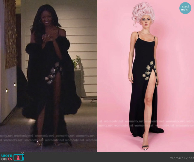 WornOnTV: Charity’s black embellished gown on The Bachelorette ...