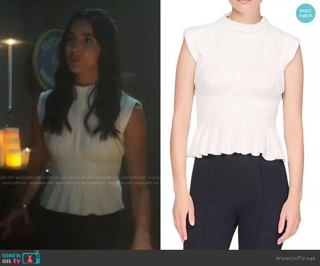 WornOnTV: Bess’s whtie peplum top on Nancy Drew | Maddison Jaizani ...