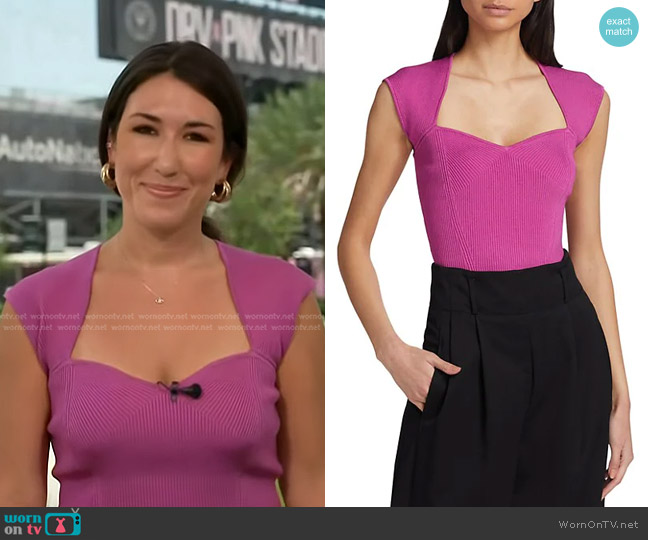 WornOnTV: Marissa Parra’s pink ribbed top on NBC News Daily | Clothes ...