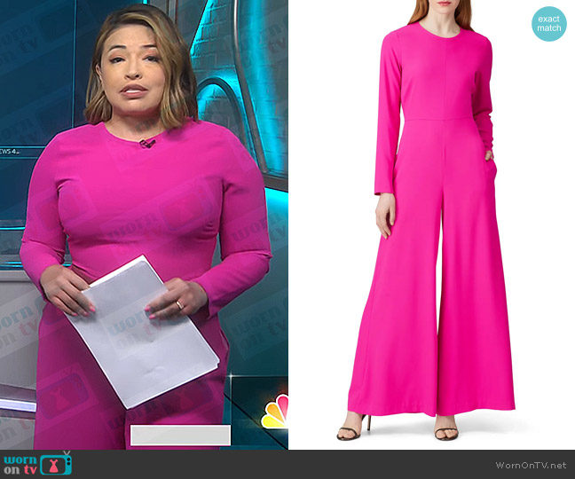 WornOnTV: Gilma Avalos’s pink long sleeve jumpsuit on NBC News Daily | Clothes and Wardrobe from TV