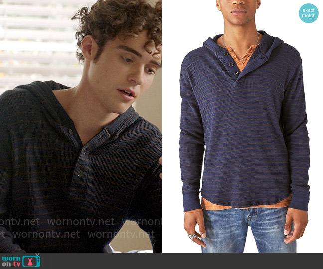 WornOnTV: Ricky’s striped hooded henley shirt and black denim shirt on ...