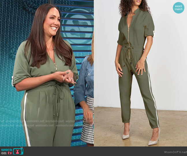 WornOnTV: Jene Luciani Sena’s green jumpsuit on Access Hollywood ...