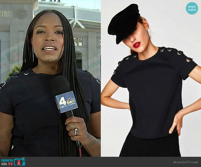 WornOnTV: Erica Byfield’s black lace-up shoulder top on NBC News Daily ...