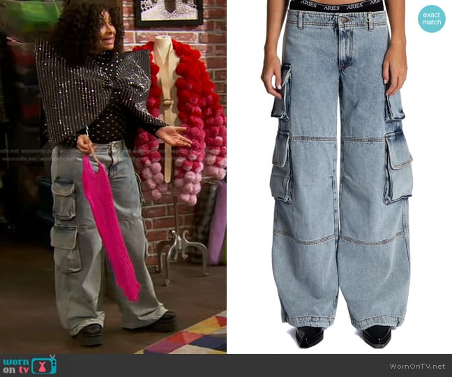 WornOnTV: Raven’s denim cargo jeans on Ravens Home | Raven-Symoné ...