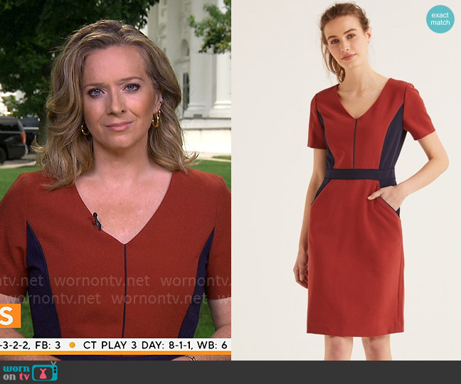 WornOnTV: Christina Ruffini’s brick red v-neck dress on CBS Mornings ...
