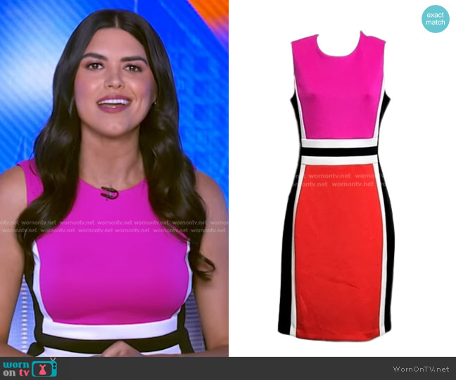 WornOnTV: Melissa Adan’s pink colorblock dress on Good Morning America ...